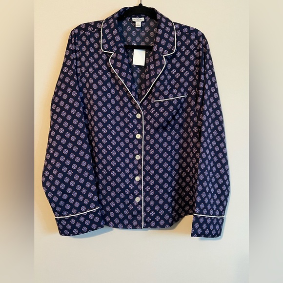 J. Crew | Intimates & Sleepwear | Nwt J Crew Pajama Blouse | Poshmark